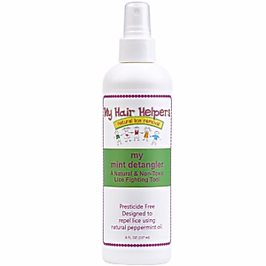 My Hair Helpers Mint Anti-Lice Hair Detangler for Kids - Conditioning Spray - Natural Lice Product - All Hair Types - Works for 1-2 Children, 8 Ounces