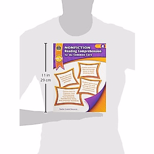 Teacher Created Resources Nonfiction Reading Comprehension for the Common Core Book, Grade 4