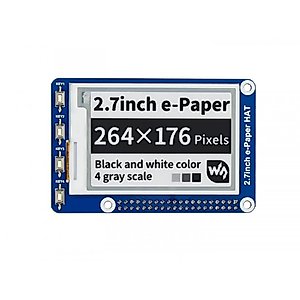 Coolwell Waveshare 2.7inch E-Ink Display HAT Epaper Display 264x176 Black White Color E-Paper Screen for Raspberry Pi 4B+ 4B 3B+ 3B 2B+ Zero Jetson Nano Ardui