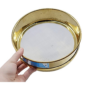 Test Sieve, 8 Inch - Full Height - ASTM No. 35 (500µm) - Brass Frame with Stainless Steel Wire Mesh - Eisco Labs