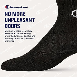 Champion Boys Socks and Girls Socks 12 Pair Crew Low Cut No Show Ankle Quarter Socks for Girls