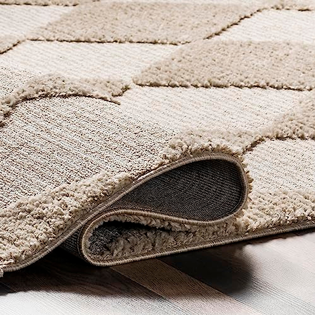 nuLOOM Marissa Trellis 5x8 Area Rug for Living Room Bedroom Dining Room Kitchen, Beige/Ivory