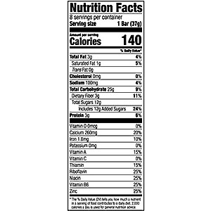Amazon Brand - Happy Belly Fruit & Grain Cereal Bars, Strawberry , 1.03 Oz, 8 Count (Pack of 1)