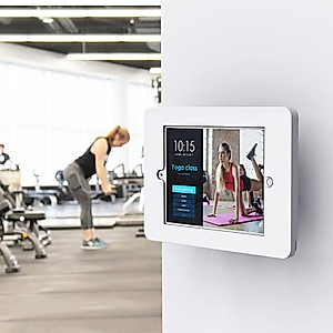 Beelta Tablet Wall Mount Compatible with 10.2 inch iPad 7 8 9 Swivel Base, Key Lock, All Metal - BSW101T