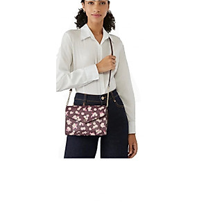 Kate Spade Tinsel Flap Glitter Crossbody Purse (Deep berry)