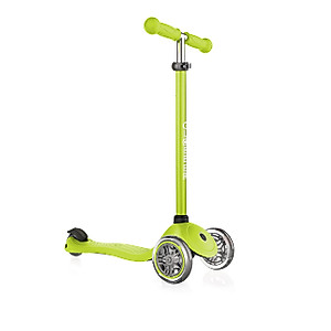 Globber Toddler Scooter | 3 Wheel Kick Scooter for Kids and Toddlers Ages 3-7 with Light Up Wheels | Grow with Me Outdoor Kick Scooter for Girls and Boys with Adjustable Handle Bars (V2, Lime Green)