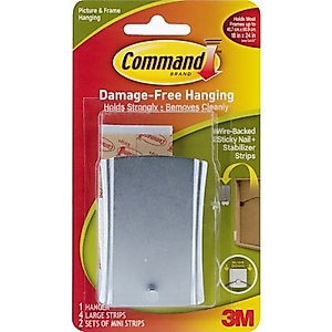 Command Strips 17048 Silver Sticky Picture & Frame Hanger