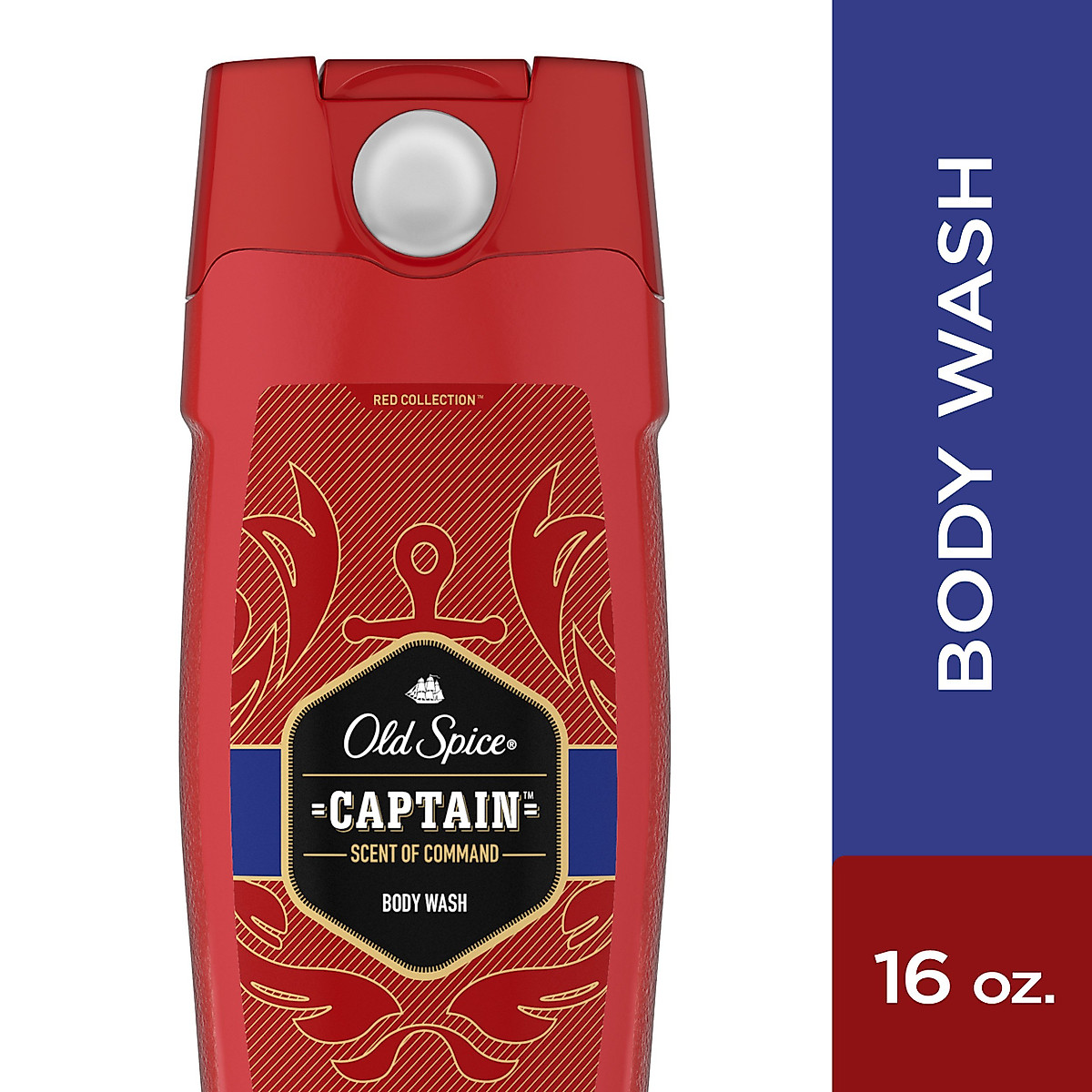 Old Spice Red Collection Body Wash for Men, Captain, 16 oz