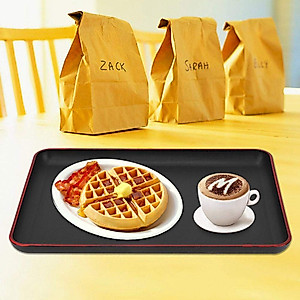 Serving Tray Rectangular Plastic Tray Japanese Style Food Serving Tray for Restaurant Home Hotel(30 x 20cm)