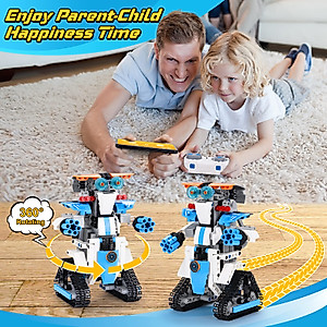 STEM Projects for Kids Ages 8-12, Remote APP Controlled Robot Building Kit Educational Birthday Gifts for Boys Girls-358 Pieces