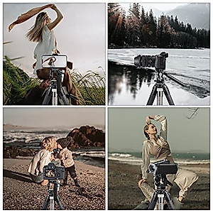 EVUMO H3 Mini Fluid Video Tripod Head, 360° Panoramic Compact Lightweight Camera Video Head for Tripod DSLR Camcorder Telescope, with Quick Release Plates & Detachable Handle, Max Load 8.8lbs/4.0kg