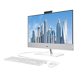 HP Pavilion Business All-in-One Desktop, 23.8" FHD Display, Intel Core i5-12400T, 16GB RAM, 1TB PCIe SSD, Webcam, HDMI, Wi-Fi, Wired Keyboard & Mouse, Windows 11 Pro, White