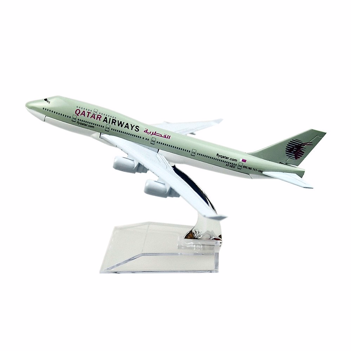 24-Hours Qatar Airways Company Q.C.S.C. B747 Alloy Metal Models Birthday Gift Plane Models Toys