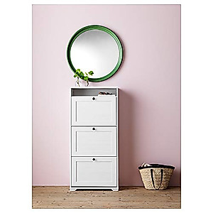 IKEA Brusali Shoe Cabinet With 3 Compartments, White