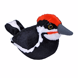 Wild Republic Audubon Birds Pileated Woodpecker Plush with Authentic Bird Sound, Stuffed Animal, Bird Toys for Kids and Birders