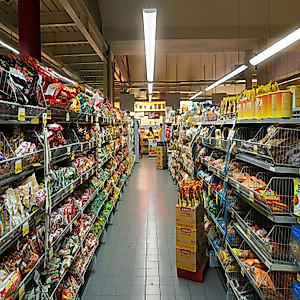 ANTLUX 110W 8FT LED Wraparound Ultra Slim Strip Lights, 12600 Lumens, 5000K, 8 Foot LED Garage Warehouse Light, No Glare, Flush Mount Office Ceiling Lighting Fixture, Fluorescent Tube Replacement