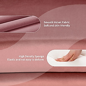 COSTWAY Vanity Chair, Height Adjustable Modern Velvet Makeup Chair with Chrome Frame, Round-Back, Comfortable Swivel Accent Leisure Chair for Living Room, Bedroom (Pink)