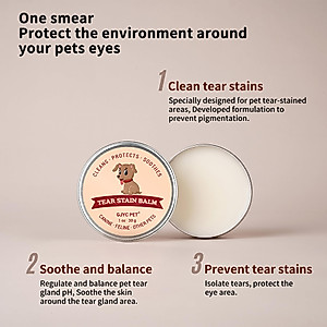 Tear Stain Remover for Dogs 1oz - Dog Tear Stain Remover for White Dogs, Pet Eye Cleaner, Dog Eye Care for Tear Stains, Dog Eye Booger Remover, Cat Tear Stain Remover, Eye Stain Remover for White Fur