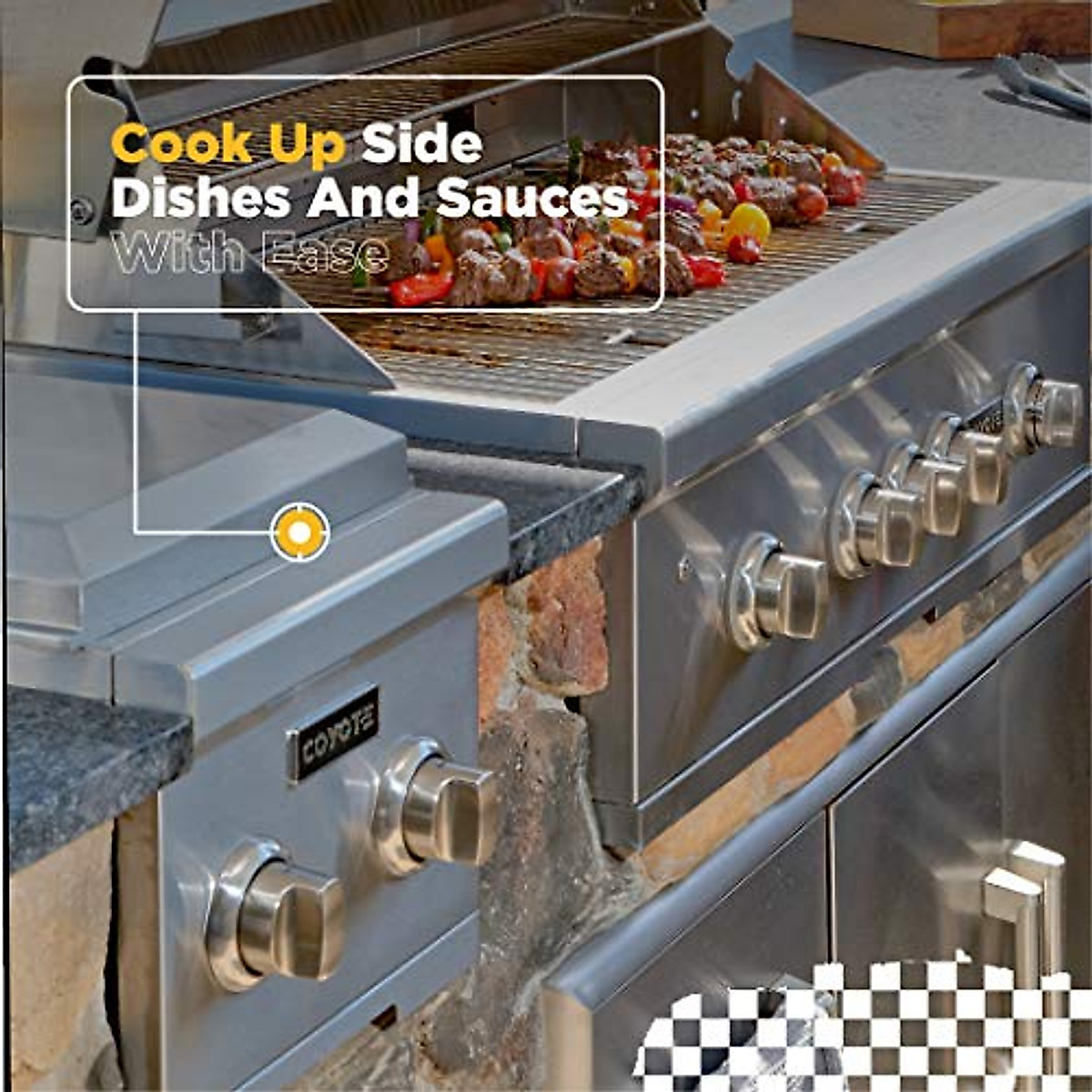 Coyote Built-In Double Side Burner, Propane Gas - C1DBLP