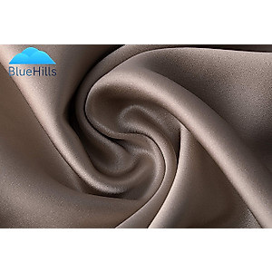 BlueHills Luxury Gift Set - 100% Pure Mulberry Natural Soft Both Sides Silk Pillowcase 2 Pack for Hair and Skin Hidden Zipper & 1 Pure Silk Eye Mask Gift Box 3 Piece Set Taupe Color Standard S023