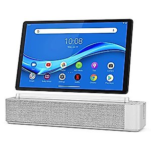 Lenovo Smart Tab M10 Plus, FHD Android Tablet, Alexa-Enabled Smart Device, Octa-Core Processor, 128GB Storage, 4GB RAM, WiFi, Bluetooth, Platinum Grey