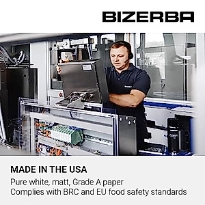 Bizerba Receipt Rolls 2.8" (70mm) Thermal Receipt Paper Rolls, 1.6" (40mm) Core. Pack of 30 Thermal Paper Rolls for Weighing Machines with Thermal Label Printer