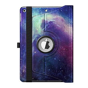 Fintie Case for iPad 9th / 8th / 7th Generation (2021/2020/2019), iPad 10.2 Inch Case -360 Degree Rotating Stand Protective Back Cover, Supports Auto Wake/Sleep, Galaxy