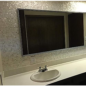 Art3d White Seamless Mother of Pearl Tile Shell Mosaic for Bathroom/Kitchen Backsplashes (10 Sheets)