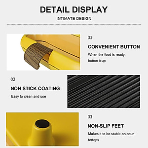 Health and Home Electric Indoor Grill, Panini Press, Gourmet Sandwich Maker, 303G-Yellow