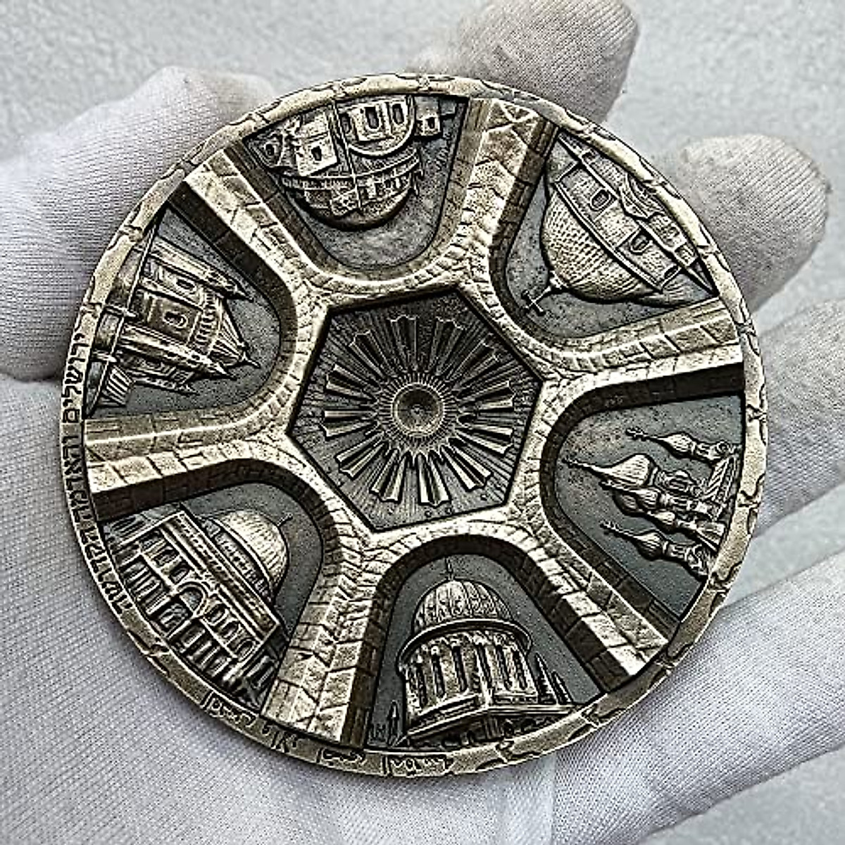 大铜章收藏者协会 2021 China 88MM White Copper Medal World Civilization Sanctum Jerusalem Medal