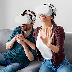 Head Strap with Battery Pack for Oculus Quest 2, MEYIN 3350mAh Fast Charging VR Power, Adjustable Strap and Ear Muffs Accessories for Quest 2, Enhanced Support & Gaming Immersion
