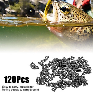life 120Pcs Plastic Clevis Rotates Snaps in Black, Fast Change Snaps Hose Fittings Fishing Tackle
