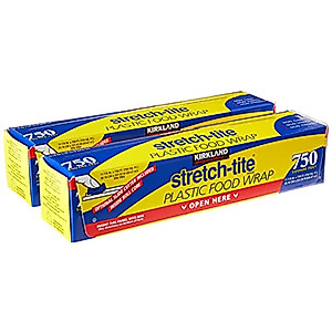 KIRKLAND SIGNATURE Stretch Tite Plastic Wrap Pack X 750' 1" (1500 Sq'),, None, 2.0 Count 2