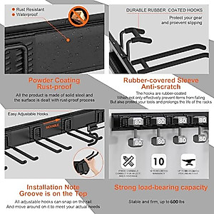 HOMSAILMO Under Sink Organizer and Storage, Kitchen Organization Rack with Double Sliding Cabinet Drawers, Multi-Purpose Storage Shelf Holder with 4 Hooks for Bathroom, Pantry
