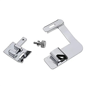 TISEKER 3 Sizes Wide Rolled Hem Pressure Foot Sewing Machine Presser Foot Hemmer Foot Set 1/2 Inch, 3/4 Inch, 1 Inch for Brother Singer and Other Low Shank Sewing Machine