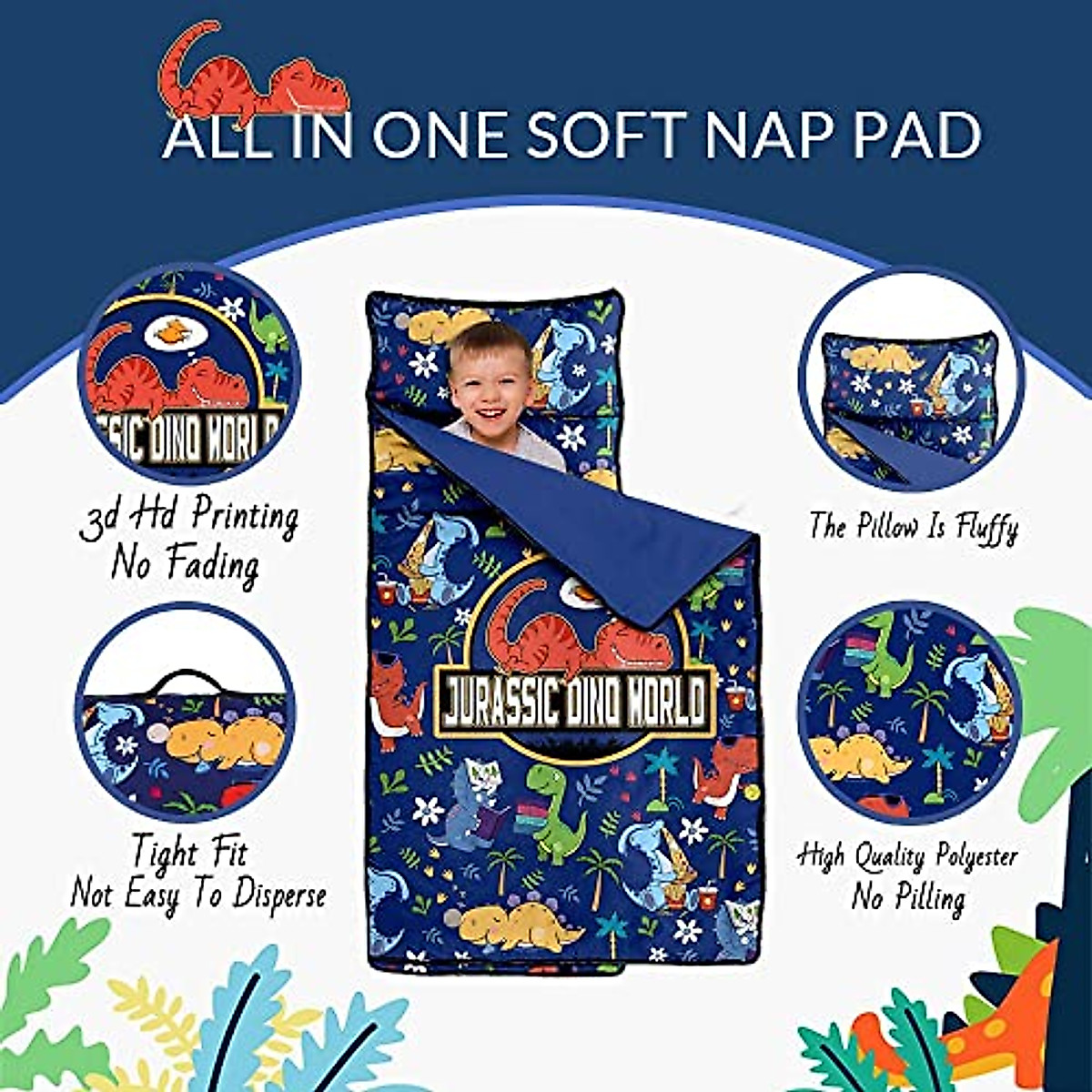 Nap Mats for Preschool,Happy Sleeping Mat Bag or Kids,Toddler Sleeping Bag,Toddler Nap Mat or Daycare