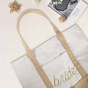 Bride Tote Bag Bride Gifts Bride Bag Bride to Be Gifts Bride to Be Bag Bachelorette Party Decorations Bridesmaid Gift Bride To Be Accessory Wedding Engagement Bridal Shower Gift,Engagement Party Favor