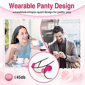 Couples Sex Toys for Women - Bullet Wearable Vibrator with 9 Vibrators Modes Rose Sex Toy, Thrusting Dildo Anal Dildos Adult Toys for Womens