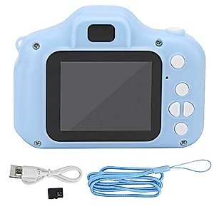 Kid's Camera, Mini Camera Toys Camera Photo Video with Memory Card Gift for Girl boy(Blue 32GB)