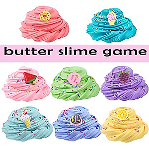 Scented Butter Slime Kit 8 Pack, Super Soft and Non Sticky DIY Slime Surprise Toy, Ideal Gift for Kids, Stress Relief Putty Toy for Girl and Boys