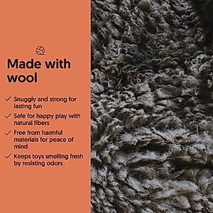 Honest Pet Eco-Quacker Duck Dog Toy - Durable, Floating, Squeaky Fetch Toy - 100% Natural Hemp Canvas & Wool, Lead-Free Ink - Large 23" x 6" x 2.5" Eco-Friendly Dog Toy