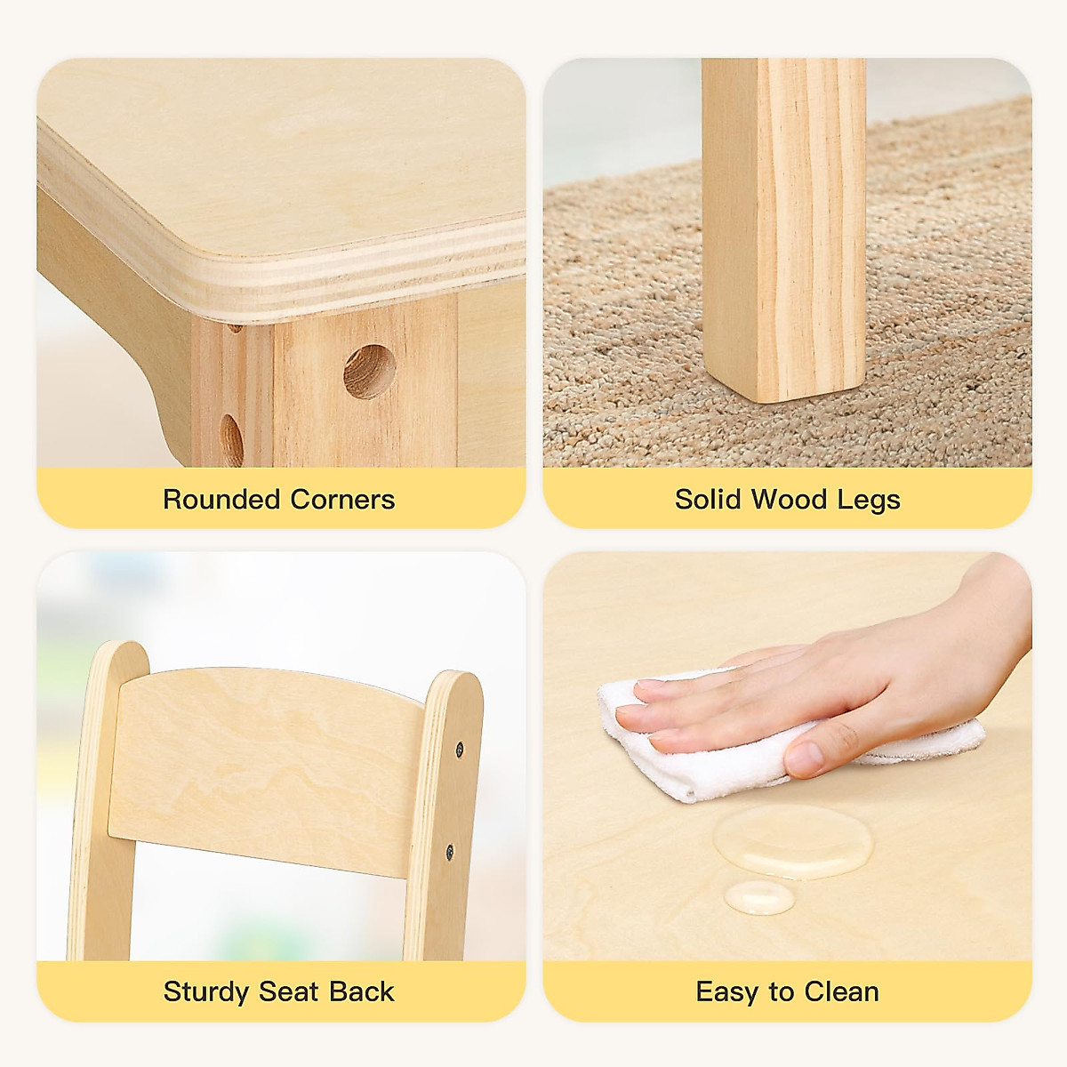 OOOK Kids Art Table and 2 Chairs, Toddler Activity Table with Large Storage Shelves, Wood Activity Desk for Writing Drawing Suitable for Playrooms & Classroom