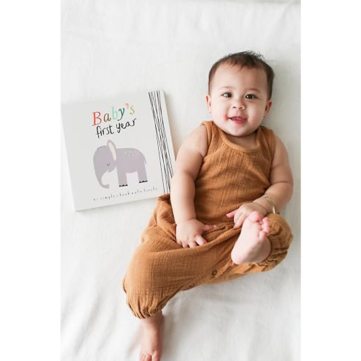 Lucy Darling Little Animal Memory Book, First 5 Years Baby Book & Photo Album, Gender Neutral Baby Scrapbook Album, Unique Keepsake Baby Books, Newborn Milestone Diary, Busy Parents & New Mom Gifts