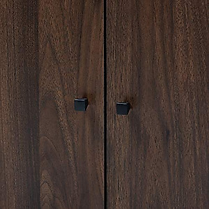 Baxton Studio Shoe Cabinets, One Size, Walnut