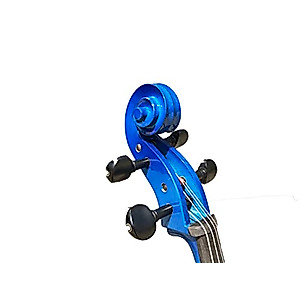 Yinfente advance Cello 4/4 Solid Maple Spruce wood Ebony Cello Parts hand made cello With Cello Bag Bow Black Violincello (blue)