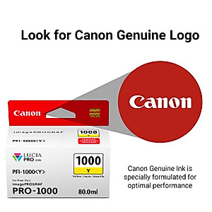 Canon 0549C002 CanonInk Lucia PRO PFI-1000 Yellow Individual Ink Tank