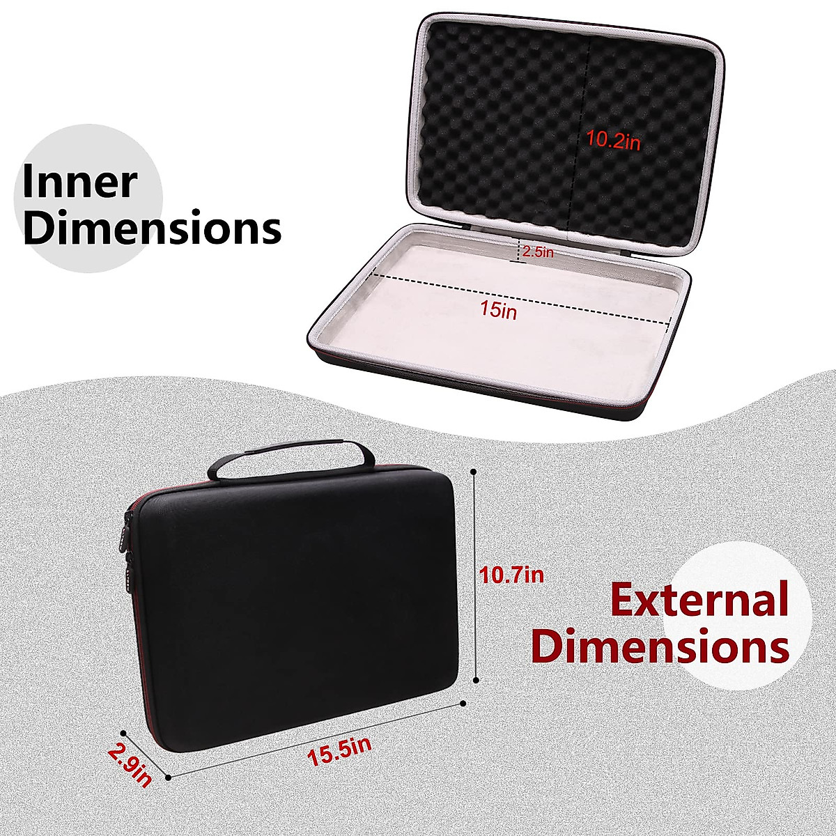 LTGEM EVA Hard Case for Pioneer DJ DDJ-XP2 Sub-controller - Protective Carrying Storage Bag