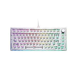 KPREPUBLIC NextTime X75 75% Gasket Mechanical Keyboard kit PCB Hot Swappable Switch Lighting effects RGB switch led type c Next Time 75 (X75 White Barebone Kit x1)