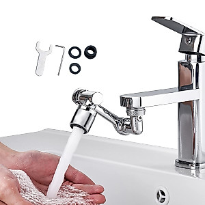 1080° Faucet Extender For Bathroom Sink, Rotating Faucet Extender Aerator, Swivel Faucet Attachment, 1080 Degree Rotatable Faucet Aerator (Single-Mode)