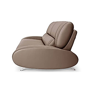 Zuri Furniture Modern Aspen Brown Microfiber Leather Sofa